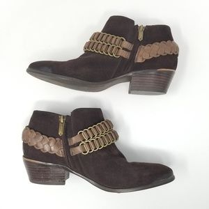 Sam Edelman | Shoes | Sam Edelman Posey Ankle Bootie Brown Suede 75 ...